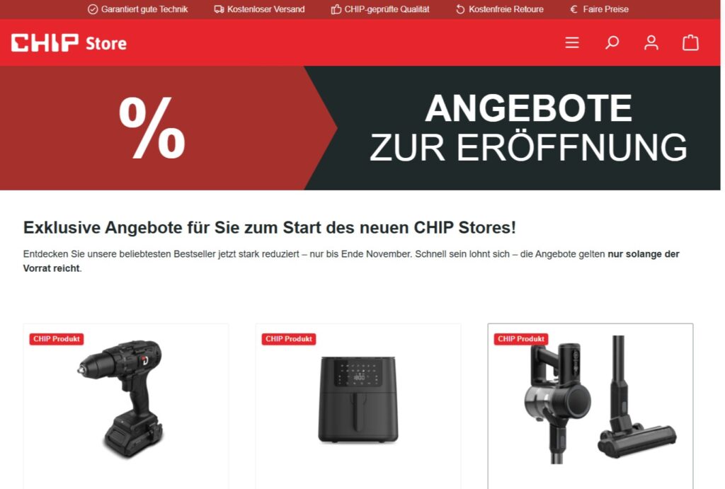 Vom Test zur Technik: CHIP eröffnet eigenen Online-Store